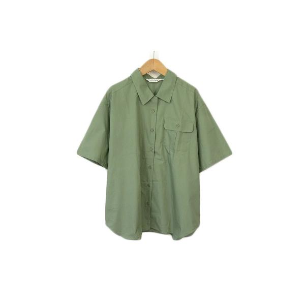 セシレーヌ cecilene シャツ ブラウス 七分袖 コットン L 緑 グリーン レディース【表記サイズ】L【実寸サイズ】身幅：60cm　着丈：67cm　ゆき丈：50cm　　【素材】綿100%【色】緑 グリーン　　※色に関してはこの商品の...