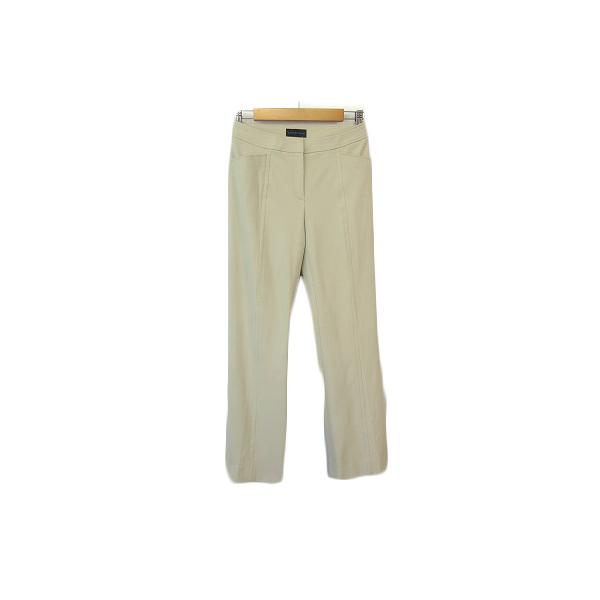 LAPINE BLEUE ラピーヌブルー パンツ フレア ブーツカット センターシーム 38 ベージュ レディース【表記サイズ】38【実寸サイズ】ウエスト：68cm　もも幅：26.5cm　裾幅：23cm　股上：23cm　股下：71.5cm　...