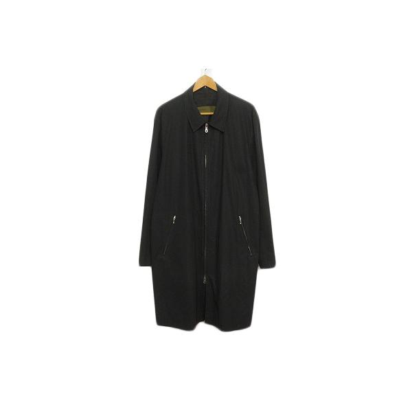 サンヨーコート SANYO COAT コート ステンカラー ダブルジップ コットン L 黒 ブラック メンズ【表記サイズ】L【実寸サイズ】肩幅：49cm　身幅：61cm　袖丈：65cm　着丈：99cm　　【素材】表地 綿100%　裏地 ポリ...