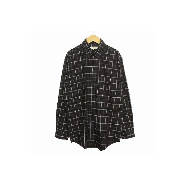 ジョセフアブード JOSEPH ABBOUD シャツ チェック 長袖 M 黒 ブラック メンズ【ブランド】ジョセフアブード JOSEPH ABBOUD【表記サイズ】M【実寸サイズ】肩幅：48cm　身幅：54cm　着丈：79.5cm　袖丈：6...