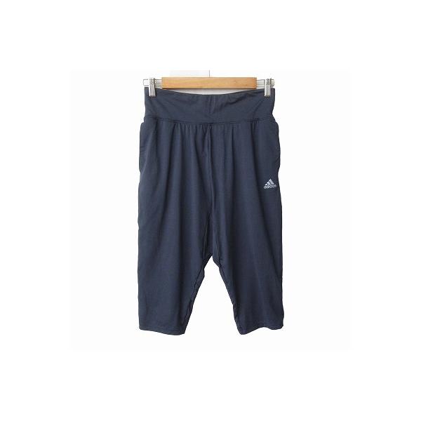アディダス adidas  フィットネス W ヨガニットカプリパンツ ウエストゴム ストレッチ Climalite クライマライト M ネイビー 紺 レディース【ブランド】アディダス adidas【表記サイズ】M【実寸サイズ】ウエスト：70...