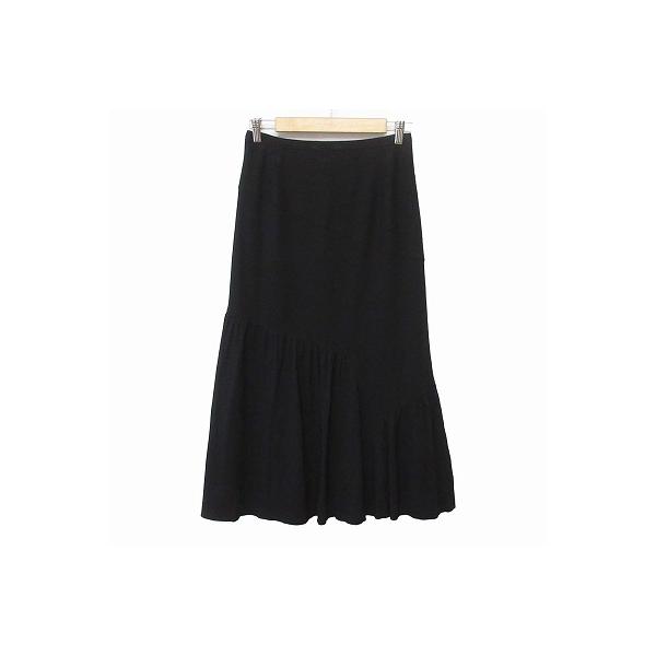 インテレクション INTELLECTION スカート ロング 異素材 切替 40 黒 レディース【ブランド】インテレクション INTELLECTION【表記サイズ】40【実寸サイズ】ウエスト：66cm　ヒップ：90cm　スカート丈：82cm...