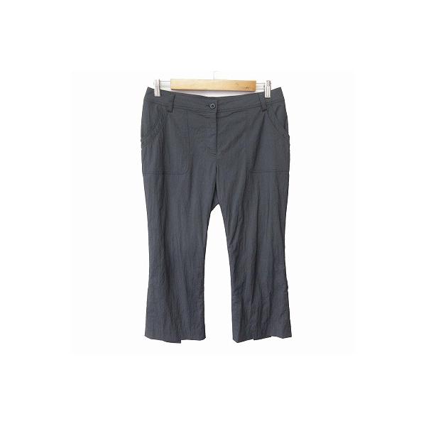 ジェルべ GERVE パンツ クロップド レースアップ 44 グレー レディース【表記サイズ】44【実寸サイズ】ウエスト：79cm　もも幅：27cm　裾幅：19.5cm　股上：25cm　股下：54cm　　【素材】ナイロン74% ポリエステル...