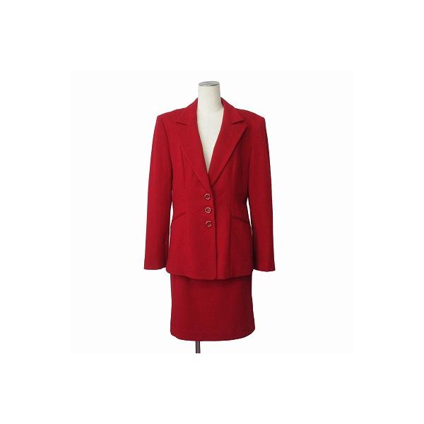 ノーマカマリ NORMAKAMALI OMO スーツ セットアップ ジャケット スカート ウール 11 / 9 レッド 赤 レディース【ブランド】ノーマカマリ NORMAKAMALI【表記サイズ】ジャケット 11スカート 9【実寸サイズ】ジ...