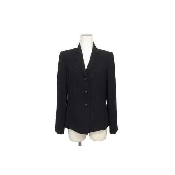 ラピーヌ ブランシュ LAPINE BLANCH ジャケット テーラード 7 黒  レディース【表記サイズ】7【実寸サイズ】肩幅：38.5cm　身幅：45cm　袖丈：58cm　着丈：57.5cm　　【素材】表地　ウール100％　裏地　キュプ...
