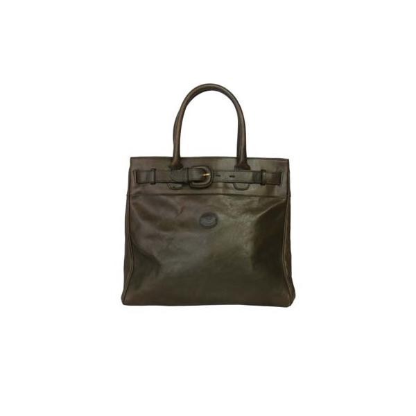 マリアネリ MARIANELLI バッグ トート レザー ベルトモチーフ 緑 グリーン レディース【実寸サイズ】持ち手の長さ：40cm　ヨコ：33cm　タテ：31cm　マチ：18cm　ショルダーの長さ：-cm　　【色】緑 グリーン カーキ ...