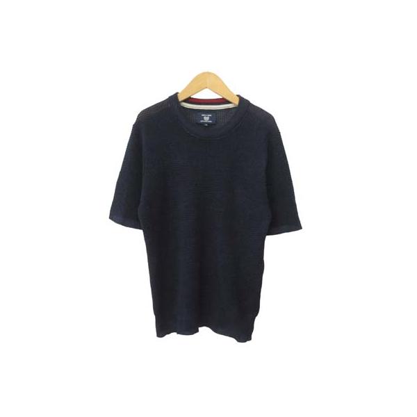 コムサコミューン COMME CA COMMUNE ニット セーター 半袖 クルーネック リネン 麻 M ネイビー メンズ【ブランド】コムサコミューン COMME CA COMMUNE【表記サイズ】M【実寸サイズ】肩幅：40cm　身幅：50...