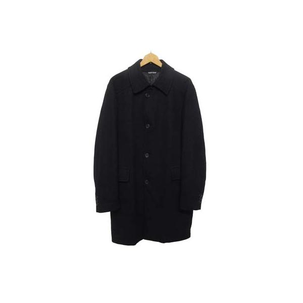 パーソンズフォーメン PERSON'S FOR MEN コート ロング ウール カシミヤ LL ブラック 黒 メンズ【表記サイズ】LL【実寸サイズ】肩幅：48cm　身幅：58cm　袖丈：67cm　着丈：91cm　　【素材】表地　毛 100%...