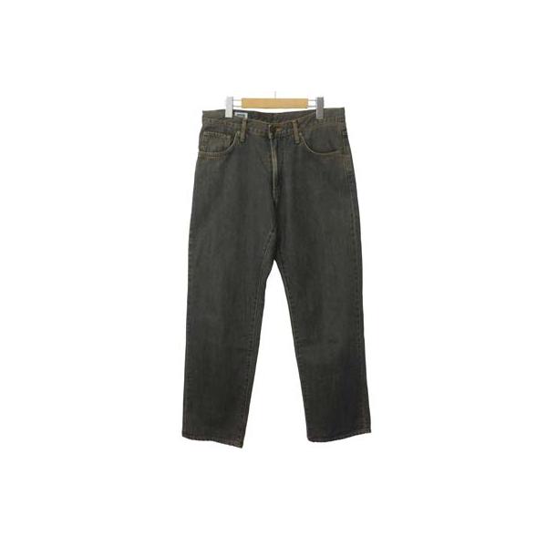 エドウィン EDWIN 405 デニムパンツ ジーンズ ワイド リラックスストレート コットン W33 インディゴブルー メンズ【ブランド】エドウィン EDWIN【表記サイズ】W33【実寸サイズ】ウエスト：88cm　もも幅：36cm　裾幅：...