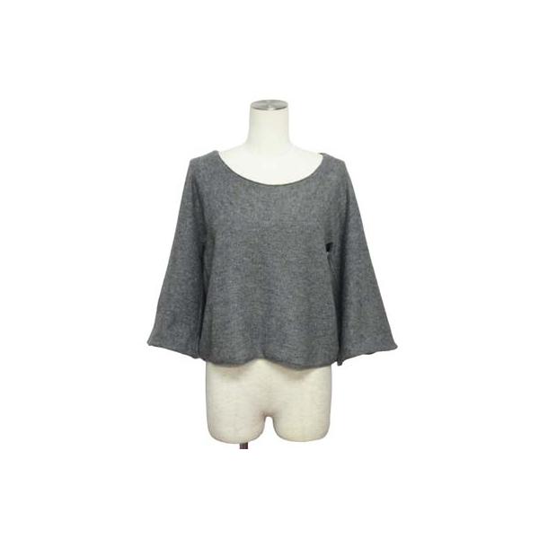 キャシャレル cacharel ニット セーター 七分袖 1 グレー レディース【ブランド】キャシャレル cacharel【表記サイズ】1【実寸サイズ】身幅：43cm　着丈：48cm　ゆき丈：58cm　総丈54cm　【素材】毛70％、ポリエ...