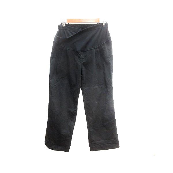 ARGOVIA マタニティウエア ワイドパンツ M 黒 ブラック /AU レディース【表記サイズ】マタニティM【実寸サイズ】ウエスト：約62cm　もも幅：約31cm　裾幅：約24cm　股上：約29cm　股下：約68cm　　【素材】本体綿66...