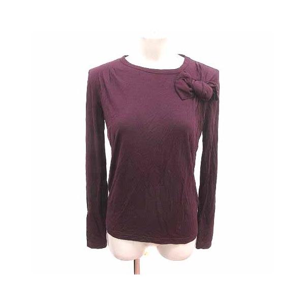 シモネッタ simonetta ニット カットソー ワンポイント 長袖 15 168 160cm 赤紫 レッド パープル /YK キッズ【ブランド】シモネッタ simonetta【表記サイズ】15/168（日本サイズ160cm程度）【実寸サ...