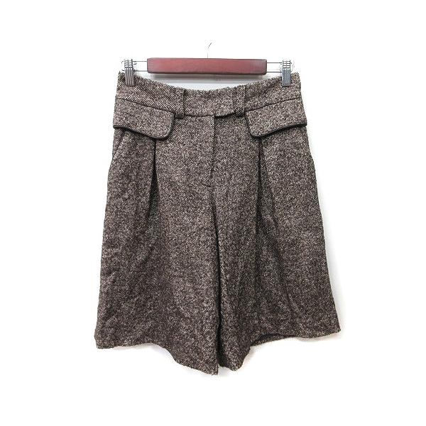フーチークーチー Hoochie Coochie パンツ キュロット ツイード 総柄 38 M 茶 ブラウン /YI レディース【ブランド】フーチークーチー Hoochie Coochie【表記サイズ】38（Mサイズ）【実寸サイズ】ウエスト...