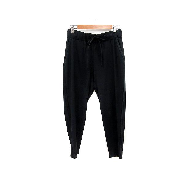 MANI PULITE テーパードパンツ 黒 ブラック /MN レディース【表記サイズ】サイズ表記なし(実寸サイズをご覧ください)【実寸サイズ】ウエスト：約70〜cm　もも幅：約30cm　裾幅：約14cm　股上：約27cm　股下：約62cm...