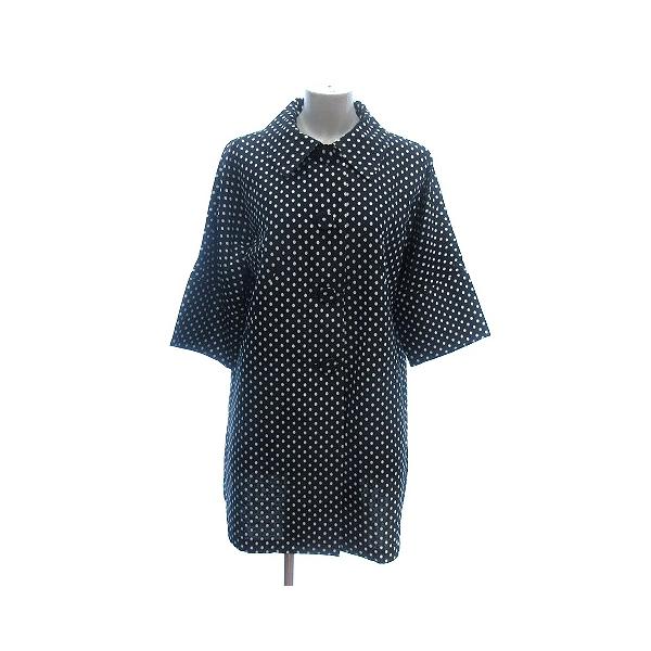 モネガル Monegal ステンカラーコート シャツ ドルマンスリーブ 七分袖 38 M 黒 ブラック /AU レディース【表記サイズ】38（日本サイズM程度）【実寸サイズ】着丈：約87cm　ゆき丈：約60cm　裾幅：約64cm　　【素材】...