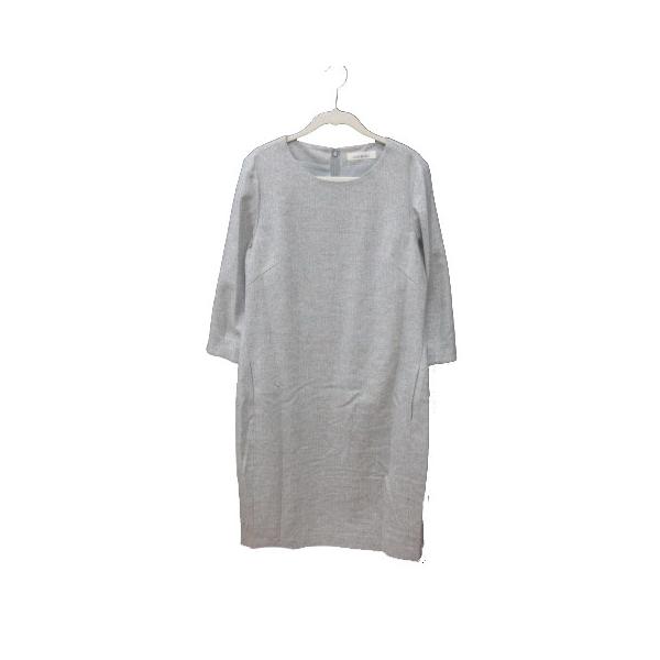 コニック conic ワンピース ひざ丈 ラメ 七分袖 40 グレー /MS レディース【表記サイズ】40（日本サイズL程度）【実寸サイズ】肩幅：約38cm　身幅：約48cm　袖丈：約44cm　総丈：約93cm　　【素材】表地　ウール 37...