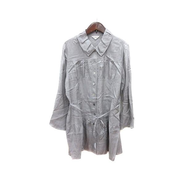 クリスモンテス Chris montez チュニック ブラウス 長袖 1 S グレー /MN レディース【表記サイズ】1（日本サイズS相当）【実寸サイズ】肩幅：約35cm　身幅：約46cm　袖丈：約50cm　総丈：約71cm　　【素材】キュ...