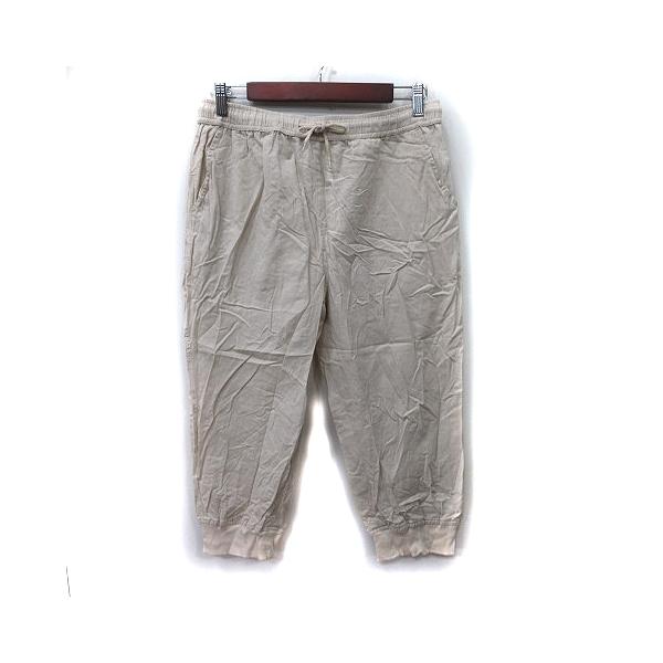 バルセドス Barcedos ジョガーパンツ 麻混 リネン混 L ベージュ /YI レディース【表記サイズ】L【実寸サイズ】ウエスト：約74〜cm　もも幅：約27cm　裾幅：約12cm　股上：約25cm　股下：約49cm　　【素材】綿 84...