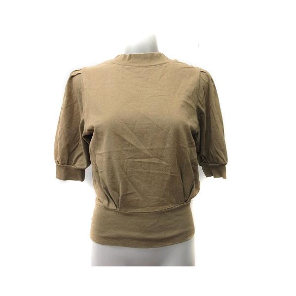シェルター SHEL'TTER Tシャツ カットソー 五分袖 F ベージュ /YI レディース【表記サイズ】F（フリーサイズ）【実寸サイズ】肩幅：約34cm　身幅：約43cm　着丈：約47cm　袖丈：約32cm　　【素材】コットン 100％...