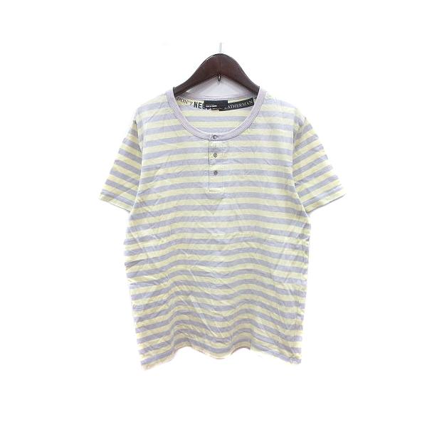 コムサコミューン COMME CA COMMUNE カットソー Tシャツ ヘンリーネック ボーダー 半袖 L 黄色 イエロー グレー /MN メンズ【ブランド】コムサコミューン COMME CA COMMUNE【表記サイズ】L【実寸サイズ】...