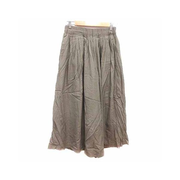 エクスレバン AIX LES BAINS ワイドパンツ スカンツ F グレージュ /YK レディース【表記サイズ】F（日本サイズフリーサイズ）【実寸サイズ】ウエスト：約59〜cm　もも幅：約40cm　裾幅：約56.5cm　股上：約32.5c...