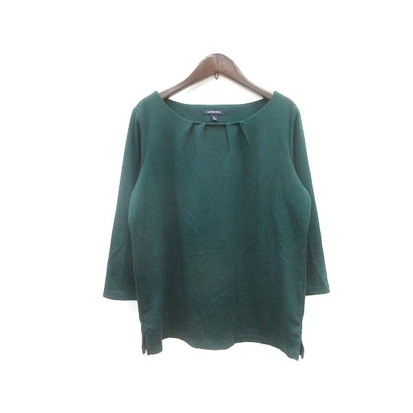 ランズエンド LANDS' END カットソー クルーネック 長袖 L 緑 グリーン /MN レディース【ブランド】ランズエンド LANDS' END【表記サイズ】L【実寸サイズ】肩幅：約36cm　身幅：約51cm　着丈：約60cm　袖丈：...