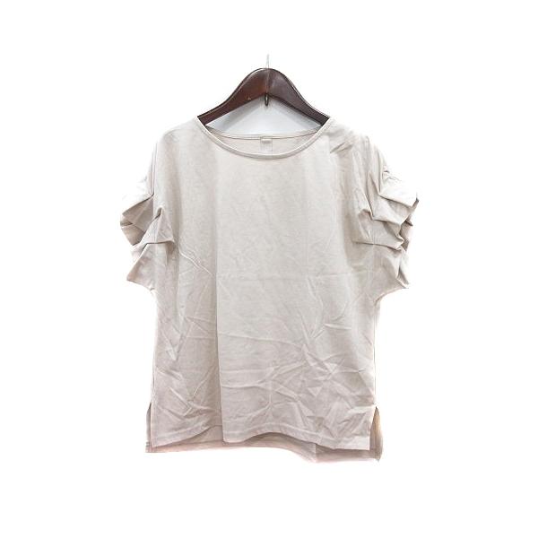 未使用品 ミューズリファインドクローズ MEW'S REFINED CLOTHES カットソー クルーネック 半袖 M ベージュ /MN レディース【表記サイズ】M【実寸サイズ】身幅：約46cm　着丈：約57cm　ゆき丈：約30cm　　【素...