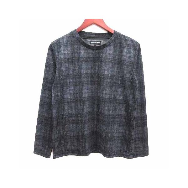 セマンティックデザイン SEMANTIC DESIGN カットソー クルーネック グレンチェック 長袖 S 黒 ブラック 紺 ネイビー /YK レディース【ブランド】セマンティックデザイン SEMANTIC DESIGN【表記サイズ】S【実...