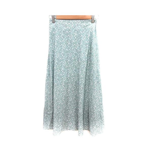 未使用品 フラワー FLOWER スカート フレア マキシ 総柄 F ミントグリーン /RT レディース【ブランド】フラワー FLOWER【表記サイズ】F【実寸サイズ】ウエスト：約60cm　ヒップ：約80cm　スカート丈：約91cm　　【素...