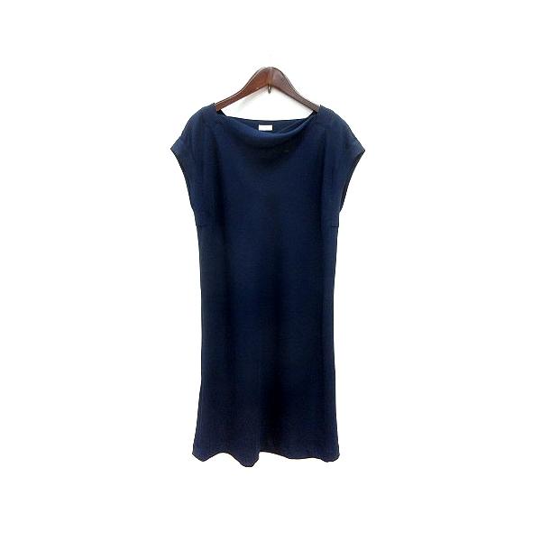 メル MLLE オンワード樫山 ワンピース ひざ丈 ドレープ フレンチスリーブ 11 L 紺 ネイビー /MN レディース【ブランド】メル MLLE オンワード樫山【表記サイズ】11（日本サイズL相当）【実寸サイズ】身幅：約45cm　着丈：...