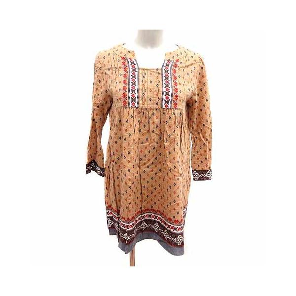 アデュートリステス ADIEU TRISTESSE ワンピース チュニック 総柄 長袖 ベージュ /YK レディース【ブランド】アデュートリステス ADIEU TRISTESSE【表記サイズ】サイズ表記なし(実寸サイズをご覧ください)【実寸...