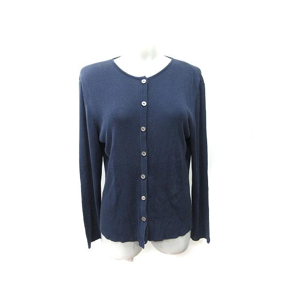 モネガル Monegal カーディガン ニット 長袖 38 M 紺 ネイビー /YI レディース【表記サイズ】38（Mサイズ）【実寸サイズ】肩幅：約42cm　身幅：約48cm　袖丈：約54cm　着丈：約53cm　　【素材】綿 50％ アクリ...