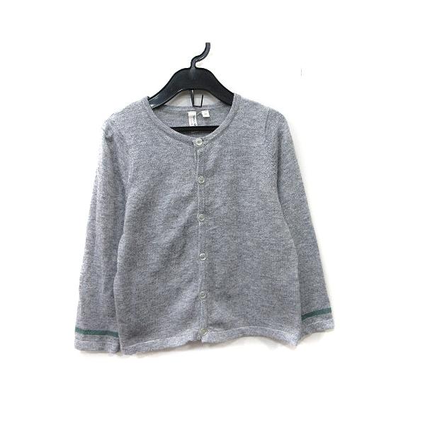 サマンサモスモス SM2 カーディガン ニット 長袖 M グレー /YI ●RY キッズ【ブランド】サマンサモスモス SM2【表記サイズ】M【実寸サイズ】肩幅：約25cm　身幅：約34cm　袖丈：約39cm　着丈：約35cm　　【素材】アク...