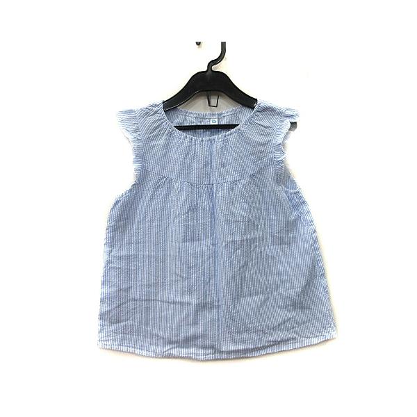 エルフィンドール ELFINDOLL ELFIN DOLL シャツ ブラウス プルオーバー ノースリーブ ストライプ チュール 130 水色 /YI ●RY キッズ【ブランド】エルフィンドール ELFINDOLL ELFIN DOLL【表記...