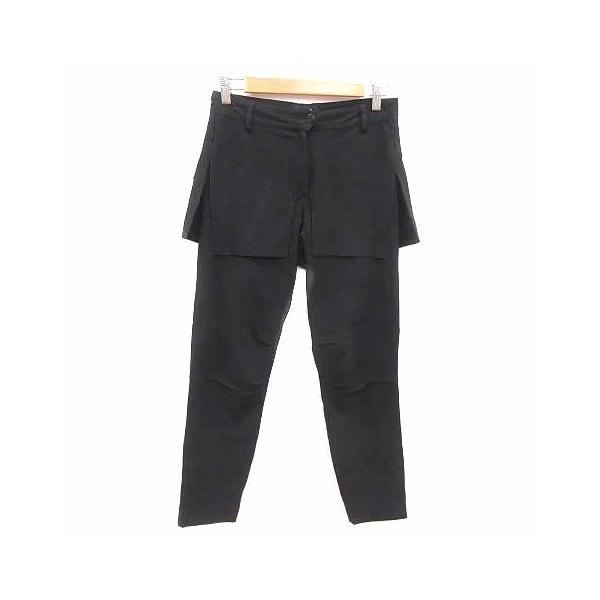 イサベルデペドロ ISABEL DE PEDRO テーパードパンツ 38 M 黒 ブラック /YK ●RY レディース【表記サイズ】E38 D34 F36 GB8 I40 US8（日本サイズM程度）※実寸サイズをご確認ください。【実寸サイズ...