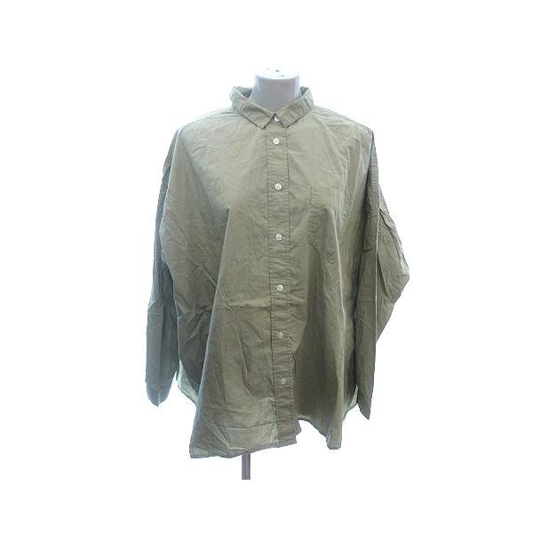 スタディオクリップ Studio Clip デイズ days シャツ ブラウス タイニーカラー オーバーサイズ 長袖 F カーキ 緑 グリーン レディース【ブランド】スタディオクリップ Studio Clip【表記サイズ】F【実寸サイズ】身...