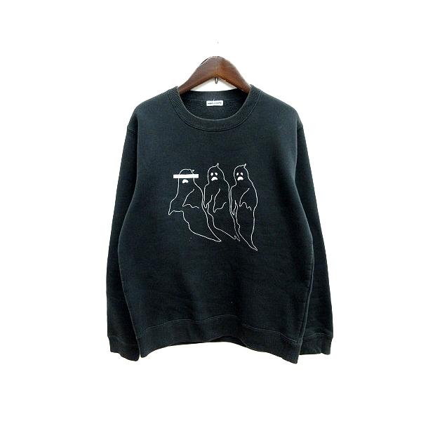 キャットコピー CAT COPY トレーナー プリント 長袖 裏起毛 オーバーサイズ 黒 ブラック /MN レディース【表記サイズ】サイズ表記なし(実寸サイズをご覧ください)【実寸サイズ】肩幅：約43cm　身幅：約48cm　着丈：約58cm...