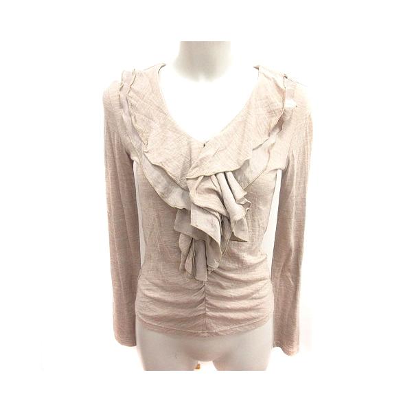 ピエスモンテ PIECE MONTEE ニット カットソー Vネック 長袖 ウール ベージュ /RT レディース【ブランド】ピエスモンテ PIECE MONTEE【表記サイズ】サイズ表記なし(実寸サイズをご覧ください)【実寸サイズ】肩幅：約...