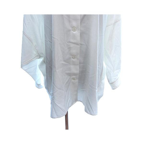 ジョイントワークス JOINT WORKS シャツ ブラウス ステンカラー オーバーサイズ ドルマンスリーブ 長袖 白 ホワイト /AU レディース【表記サイズ】サイズ表記なし(実寸サイズをご覧ください)【実寸サイズ】着丈：約72cm　ゆき...