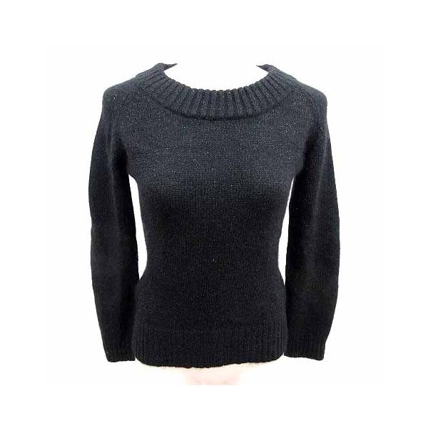 アモアーマスアマ amo amas ama ニット セーター 長袖 アンゴラ混 モヘア混 M 黒 ブラック /YK レディース【表記サイズ】M【実寸サイズ】身幅：約40cm　着丈：約47.5cm　ゆき丈：約71.5cm　　【素材】アンゴラ3...