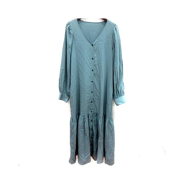 アパートバイローリーズ apart by lowrys ワンピース Aライン ロング 長袖 F アッシュグリーン /RT レディース【ブランド】アパートバイローリーズ apart by lowrys【表記サイズ】F【実寸サイズ】肩幅：約31...