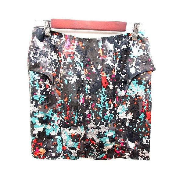 未使用品 セブン フォー オール マンカインド 7 For All Mankind スカート タイト ミニ 総柄 絹 レディース【表記サイズ】S【実寸サイズ】ウエスト：約68cm　ヒップ：約86cm　スカート丈：約42.5cm　　【素材】シ...
