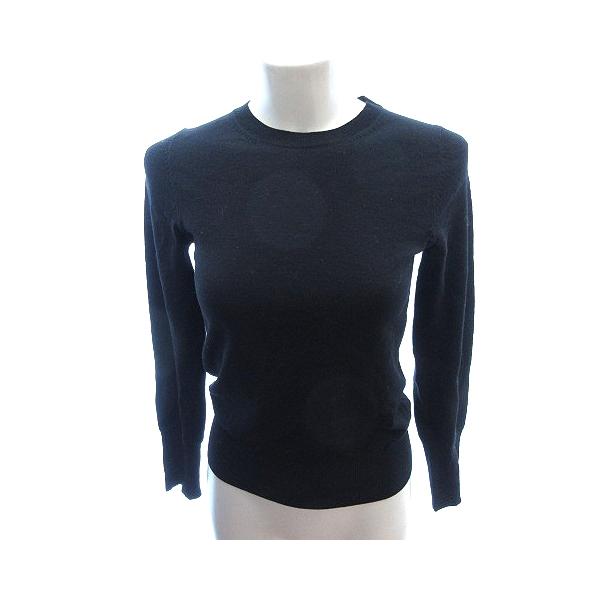 セオリー Theory ニット セーター ウール 長袖 2 M 黒 ブラック /AU レディース【ブランド】セオリー Theory【表記サイズ】2（日本サイズM程度）【実寸サイズ】肩幅：約30cm　身幅：約38cm　着丈：約53cm　袖丈：...