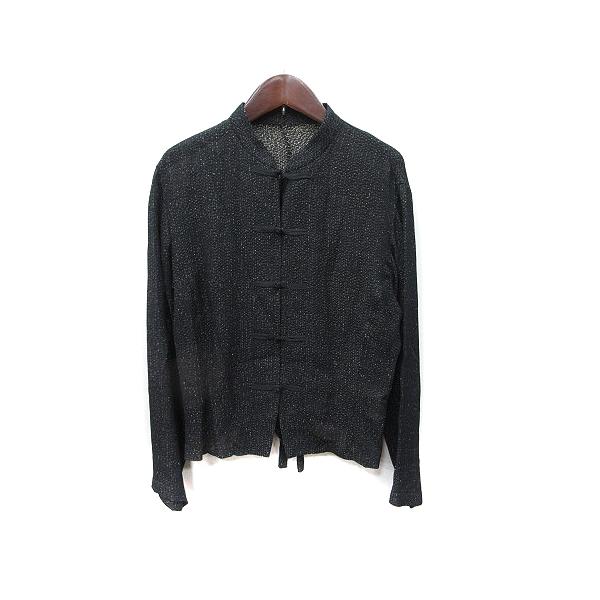 ディミトリドナ Dimitri Donna シャツ ブラウス 長袖 総柄 40 L 黒 ブラック /YI レディース【表記サイズ】40（Lサイズ）【実寸サイズ】肩幅：約39cm　身幅：約46cm　着丈：約50cm　袖丈：約52cm　　【素材...