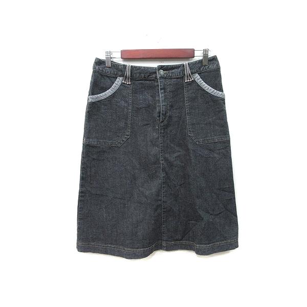 ミックマック micmac タイトスカート ミモレ ロング カラーデニム 42 XL 黒 ブラック /YI レディース【表記サイズ】42（XLサイズ）【実寸サイズ】ウエスト：約72cm　ヒップ：約100cm　スカート丈：約60cm　　【素材...