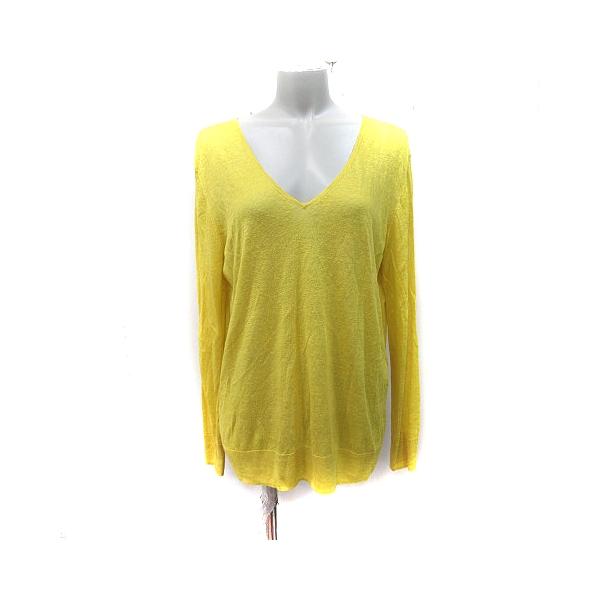 セオリー Theory カットソー 長袖 S 黄色 イエロー /YI レディース【ブランド】セオリー Theory【表記サイズ】S【実寸サイズ】身幅：約50cm　着丈：約62cm　ゆき丈：約86cm　　【素材】麻 75％ レーヨン 25％【...