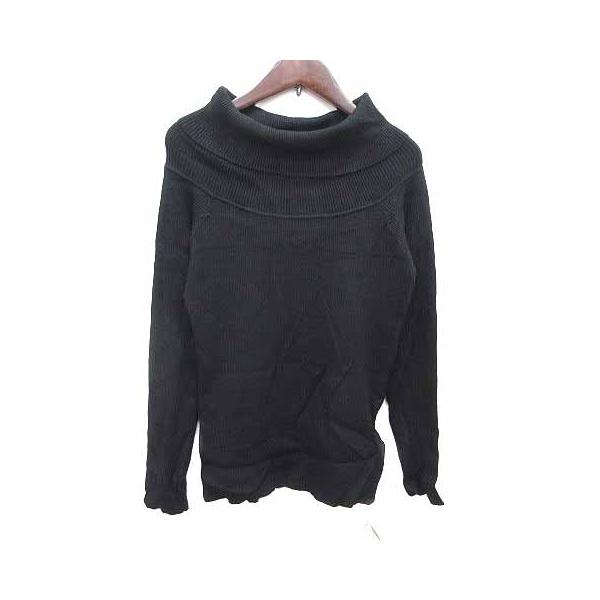 未使用品 カリスエンジェル KHARIS ANGEL ニット カットソー オフタートル 長袖 黒 ブラック /YK レディース【表記サイズ】サイズ表記なし(実寸サイズをご覧ください)【実寸サイズ】身幅：約38cm　着丈：約47cm　ゆき丈：...