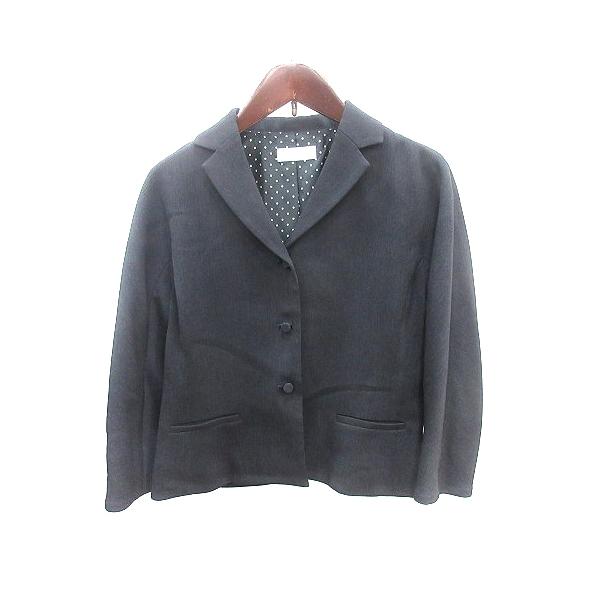 ジュスカ Jusqu´a  テーラードジャケット シングル 総裏地 七分袖 38 M 黒 ブラック /AU レディース【表記サイズ】38（日本サイズM程度）【実寸サイズ】身幅：約44cm　着丈：約52cm　ゆき丈：約60cm　　【素材】表地...