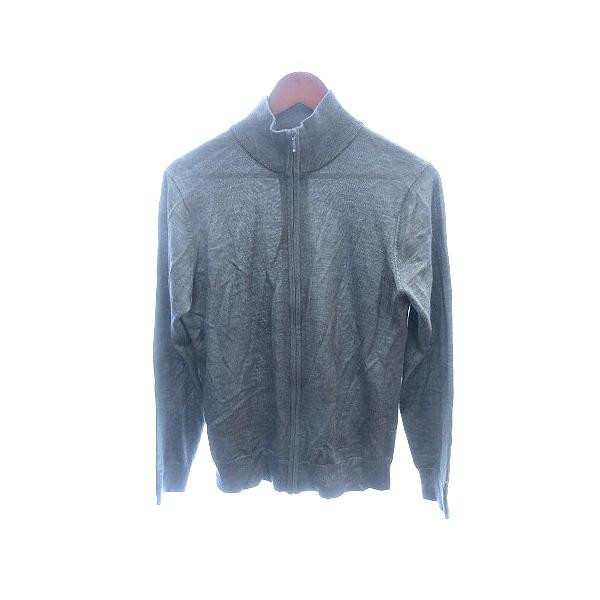 ジーメル JEMAL ニット カーディガン スタンドカラー 長袖 M グレー /AU レディース【表記サイズ】M【実寸サイズ】肩幅：約38cm　身幅：約46cm　着丈：約62cm　袖丈：約60cm　　【素材】アクリル70%毛30%【色】グレ...