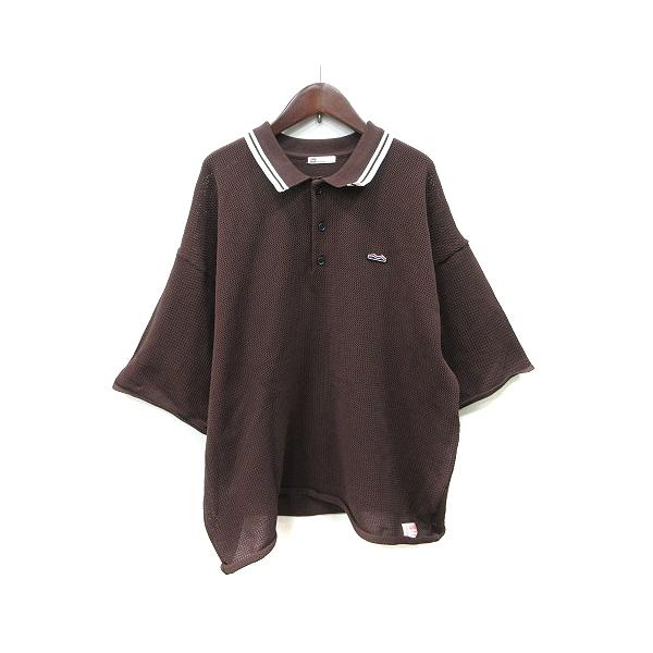 ジャバ JaVa ポロシャツ 半袖 L 茶 ブラウン /YI メンズ【表記サイズ】L【実寸サイズ】身幅：約61cm　着丈：約68cm　ゆき丈：約56cm　　【素材】ポリエステル 100％【色】ブラウン【状態】使用感が少なく、かなり状態の良い...